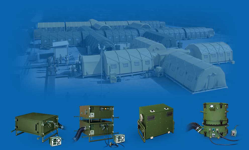 Air treatment systems for field camps